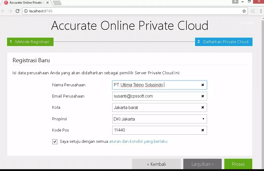 Register Baru ACCURATE Private Cloud