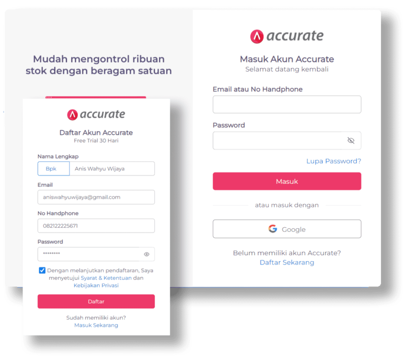 Login Accurate Online - Daftar Account Accurate
